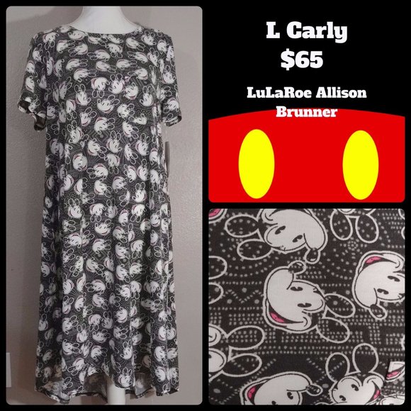 LuLaRoe | Dresses | 35 Lularoe X Disney Carly Dress Large Nwt | Poshmark
